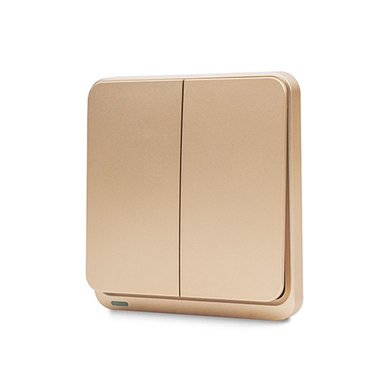 2 Gang Gold Switch – Builders Paradise