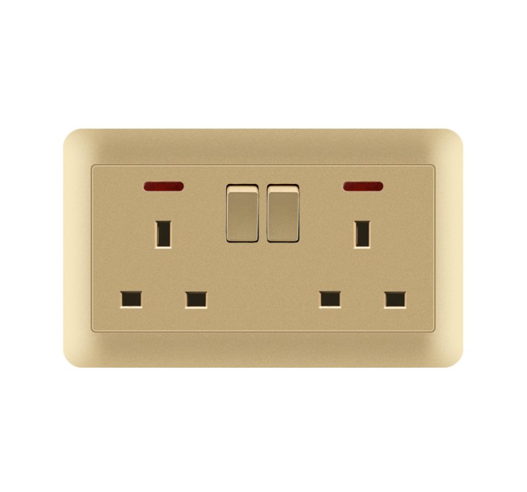Yaki double socket Gold – Builders Paradise