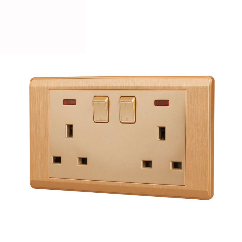 Yaki double socket Gold – Builders Paradise